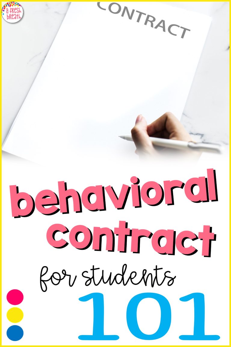 Behavioral Contract for Students 101 - A Fresh Breath on Teaching