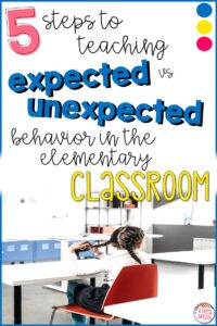 5 Steps to Teaching Expected vs Unexpected Behavior in the Elementary ...