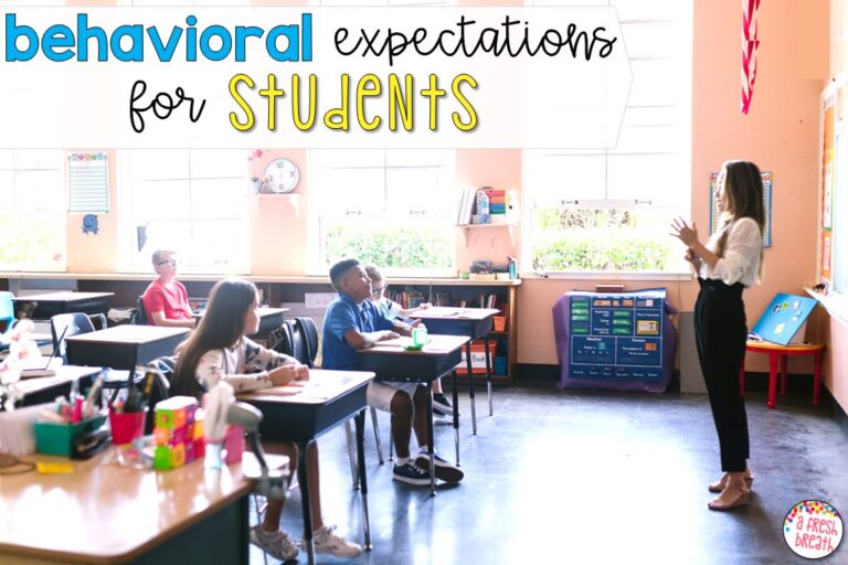 Behavioral Expectations in the Elementary Classroom & How to Teach Them ...