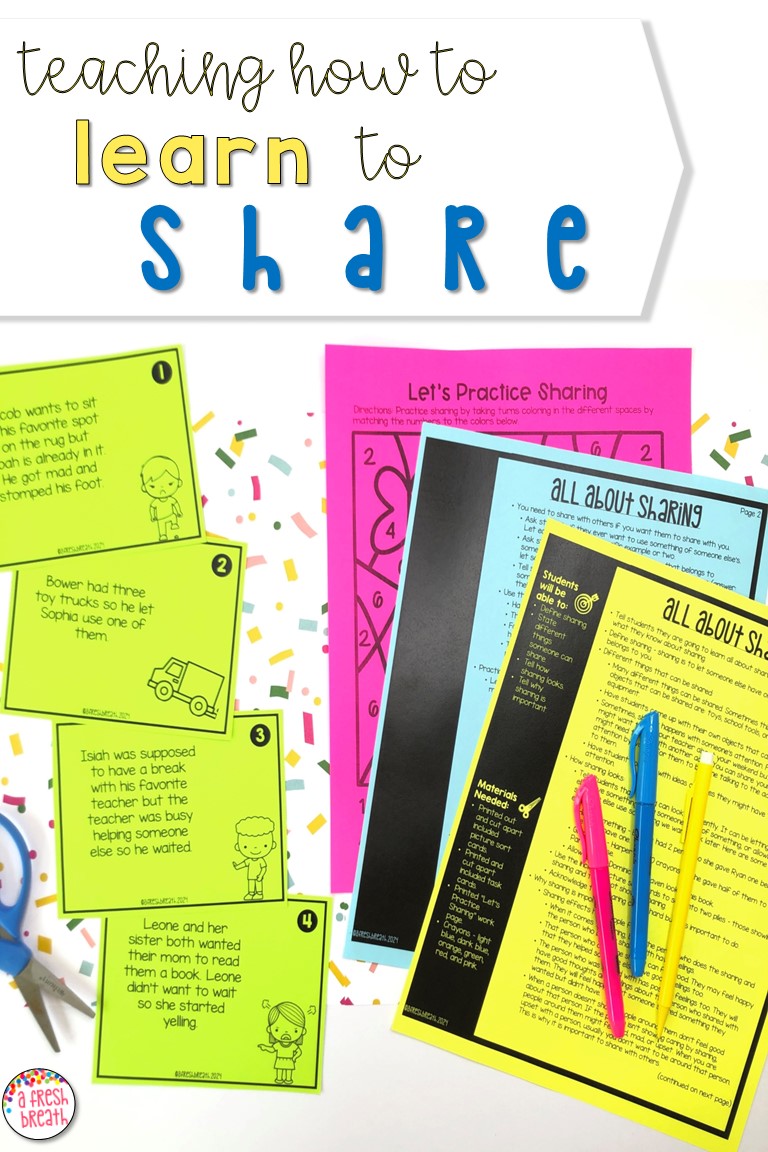 3 Ideas for Teaching How To Share To Young Students - A Fresh Breath on ...