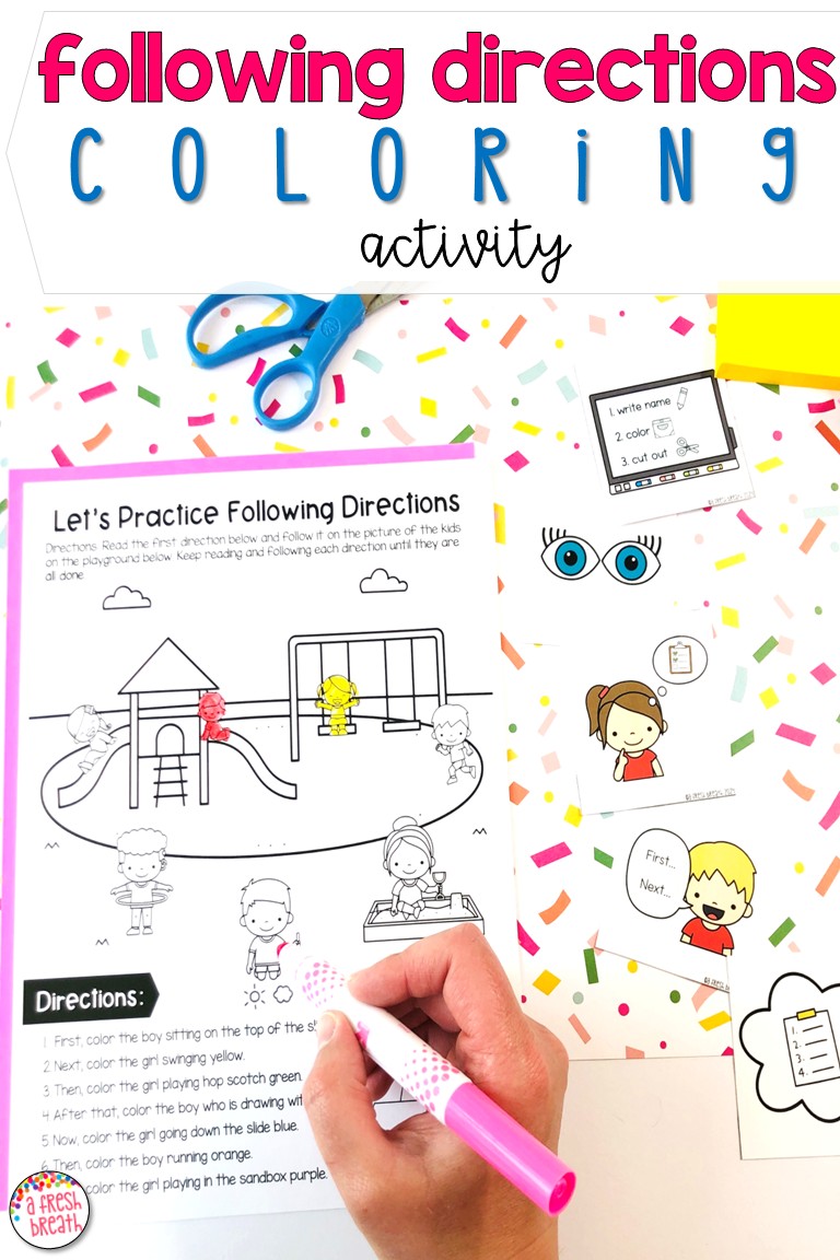 5 Simple Following Directions Exercises for Young Learners - A Fresh ...